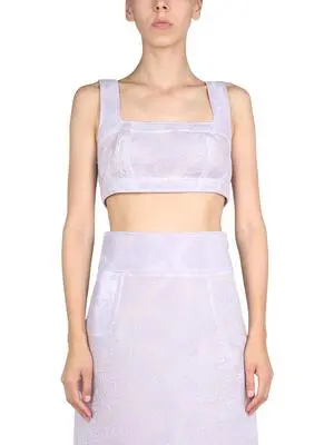 JIL SANDER Embroidered Top - Lilac