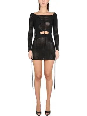 ANDREĀDAMO Mini Dress - Black