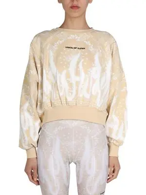 VISION OF SUPER Paisley Print Sweatshirt - Beige
