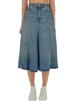 HAIKURE Serenity Midi Skirt - Denim
