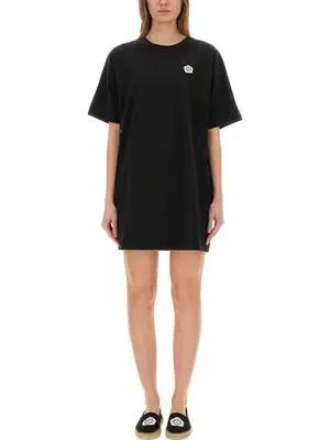 Kenzo Boke Flower Shirt Dress - Black