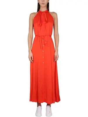 Aspesi Belted Shirt Dress - Orange