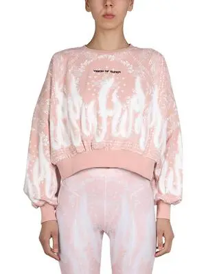 VISION OF SUPER Paisley Print Sweatshirt - Pink