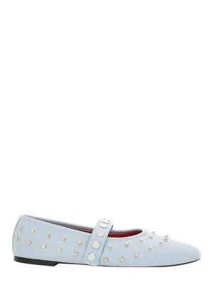 Stella McCartney Ryder Ballerina Flats With Studs - Baby Blue