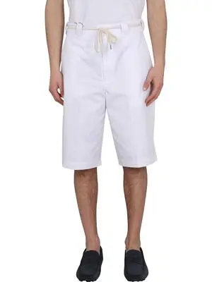Drole De Monsieur Cotton-blend Bermuda Shorts - White