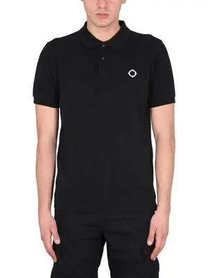 MA.STRUM Ma. Strum Polo With Logo - Black