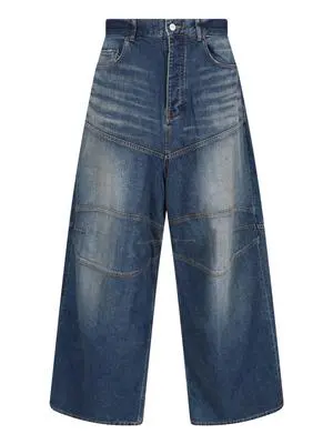 Balenciaga George V Baggy Jeans - Blue