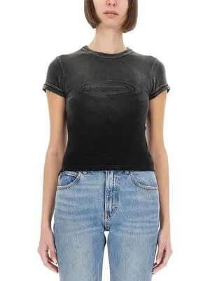 Alexander Wang T-shirt With Logo - Black