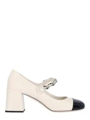 Miu Miu Leather Pumps - Cream