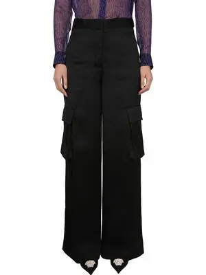 Versace Duchesse Wide Leg Pants - Black