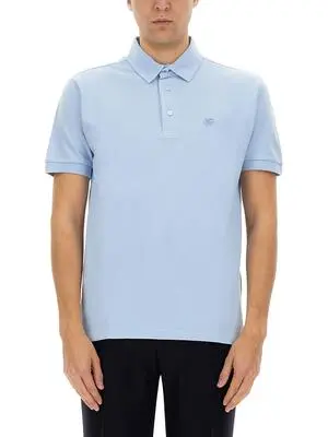 Etro Cotton Polo - Azure