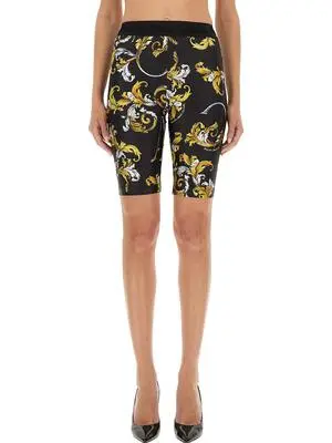 Versace Outline Baroque Cycling Shorts - Black