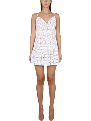 Michael Kors Eyelet Mini Dress - White