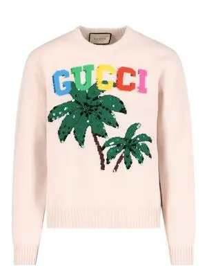 Gucci Crewneck Wool Sweater - Cream