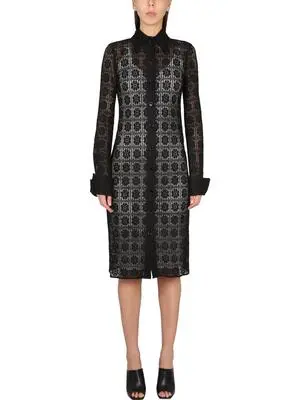 Max Mara Lace Shirt Dress - Black