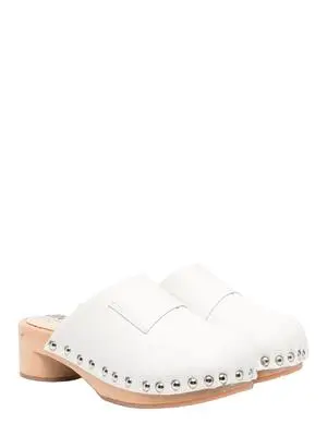 MAISON MARGIELA Wooden Closed Toe Clogs - Ivory