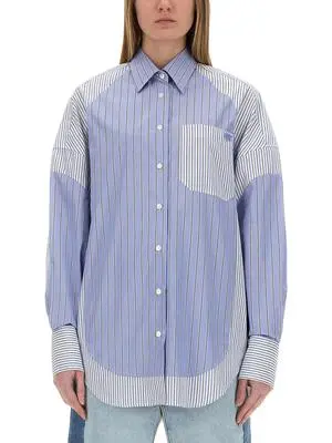 Stella McCartney Mixed Stripe Shirt - Baby Blue