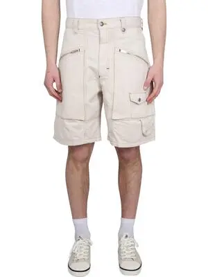 MARANT Peio Denim Bermuda Shorts - Powder