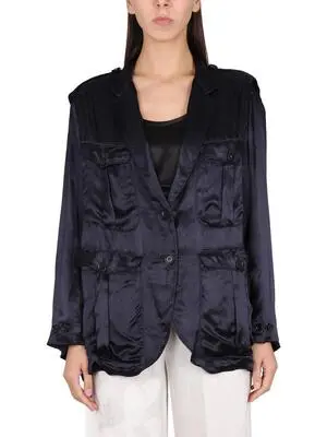 Aspesi Jacket With Pockets - Blue