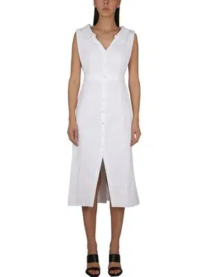 Alexander McQueen Cotton Shirt Dress - White
