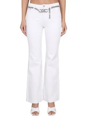 Michael Kors Pants With Logo Belt - White