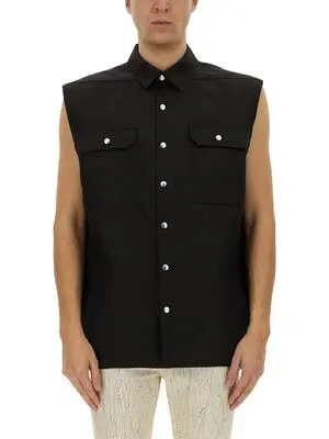 Rick Owens Sleeveless Overshirt - Black