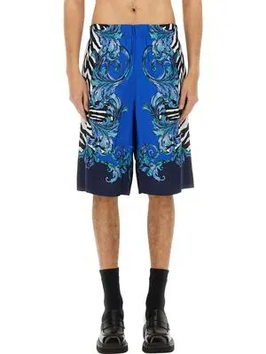 Versace Viscose Shorts - Blue