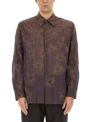 Dries Van Noten Printed Shirt - Bordeaux
