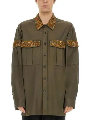 Dries Van Noten Shirt With Embroidery - Brown
