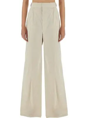 MAISON MARGIELA Pleated Wide Leg Trousers - Ivory