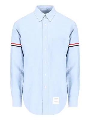 Thom Browne Tricolor Detail Shirt Light Blue