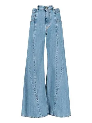 MAISON MARGIELA Décortiqué Wide Leg Jeans - Blue
