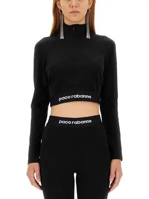Rabanne Cropped Top - Black