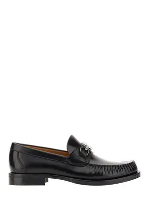 FERRAGAMO Gancini Moccasin - Black