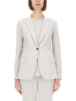 Theory Classic Notched Lapel Blazer - Grey