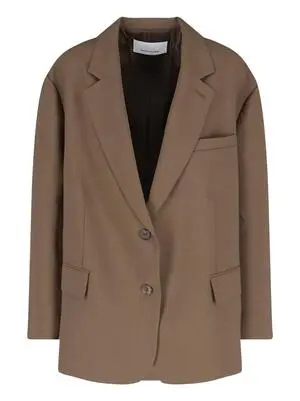 THE FRANKIE SHOP Bea Single-breasted Blazer - Brown