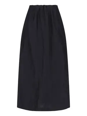 THE ROW Cotton And Silk Maxi Skirt - Black