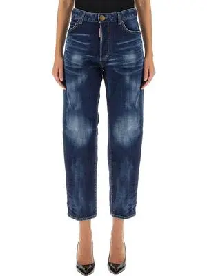 Dsquared2 Boston Cropped Jeans - Blue