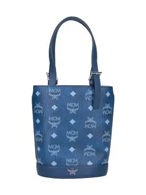 Mcm Aren Mini Bucket Bag - Blue