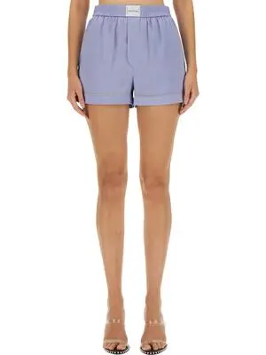 Alexander Wang Shorts With Logo - Blue