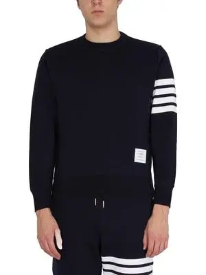 Thom Browne 4-Bar Stripe Inlay Sweatshirt Blue