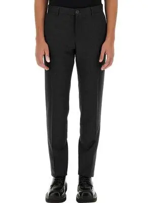 Dolce & Gabbana Regular Fit Wool Pants - Grey