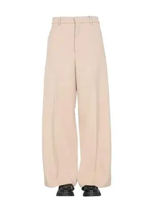 Ami Wide Leg Trousers - Beige