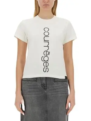 COURREGES Logo T-shirt - White