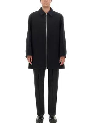 JIL SANDER Wool Coat - Black