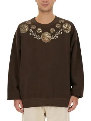 Dolce & Gabbana Coin Print Sweatshirt - Brown
