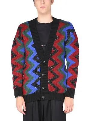 Saint Laurent Jacquard Cardigan - Multicolour
