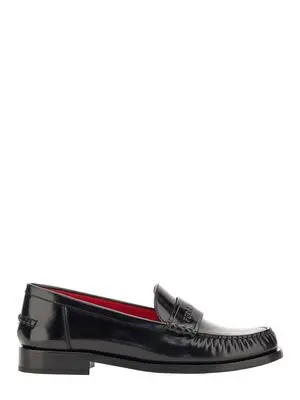 FERRAGAMO Leather Loafer - Black