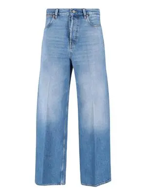 Dickies Logo Wide Jeans - Light Blue