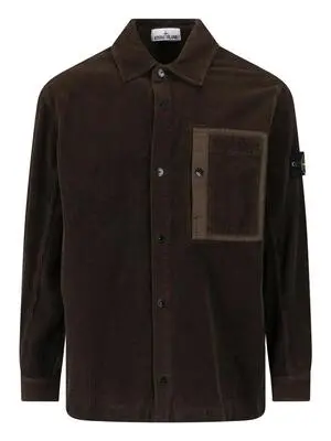 MYTHINKS Corduroy Shirt Brown